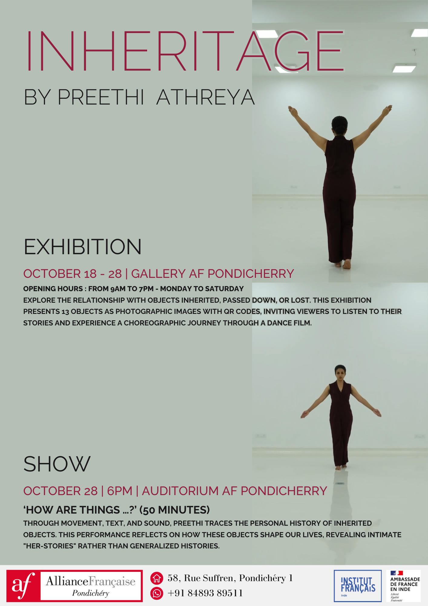 Performance – “Inheritage” by Preethi Athreya - Alliance française de ...